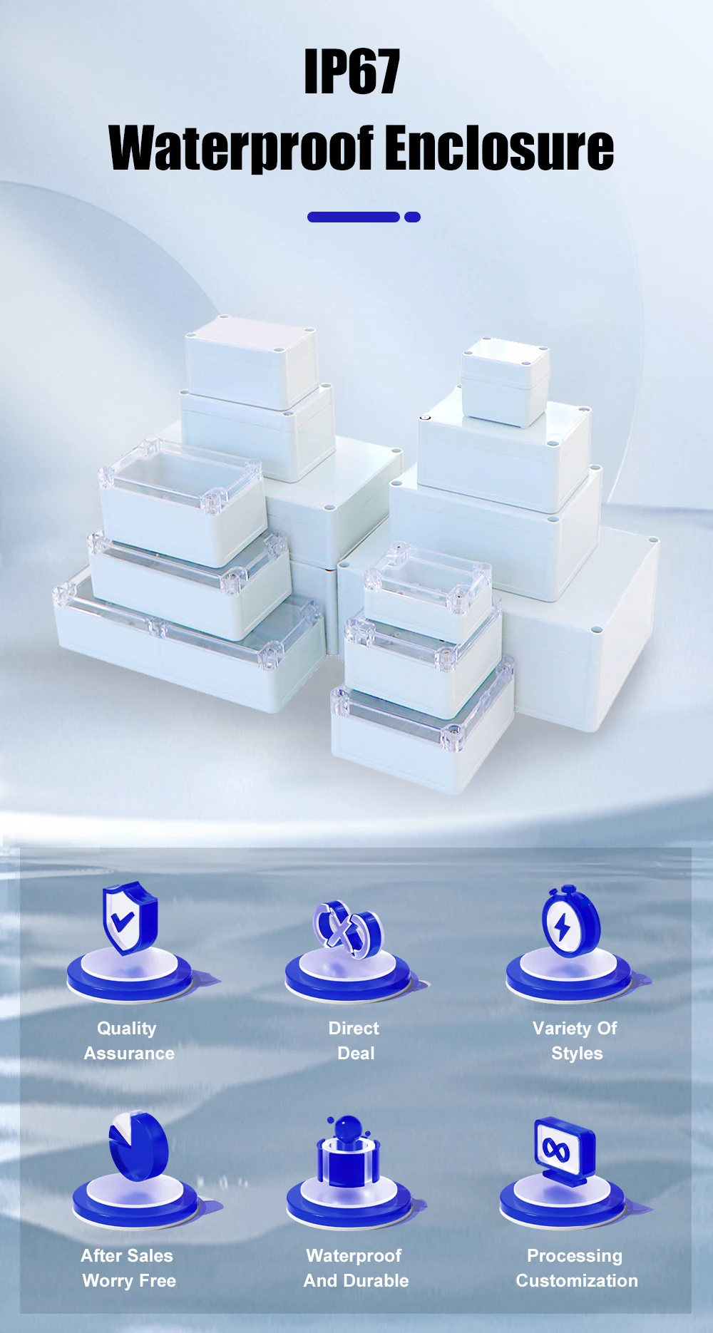 SZOMK OEM Custom IP67 Waterproof Boxes - Durable & Versatile