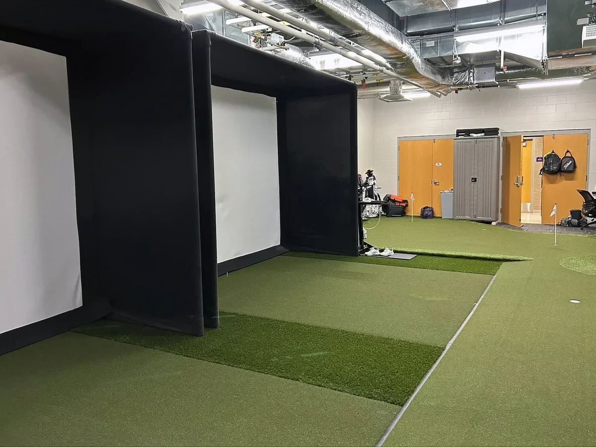 Golf Simulator Cage with Impact Netting for Outdoor Training