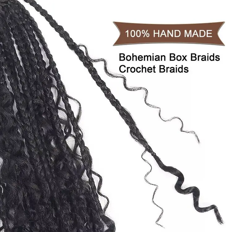 Wholesale Goddess Locs Messy Box Braids Crochet Bohemian Hair with ...