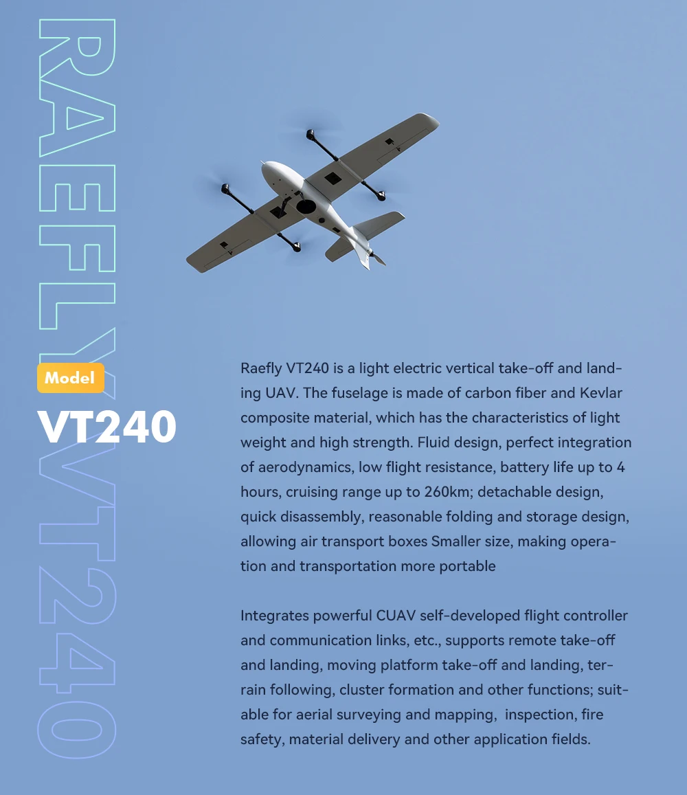 2023 Hot Sale Raefly Vtol Fixed- Wing Drone Quadcopter Uav Mapping ...