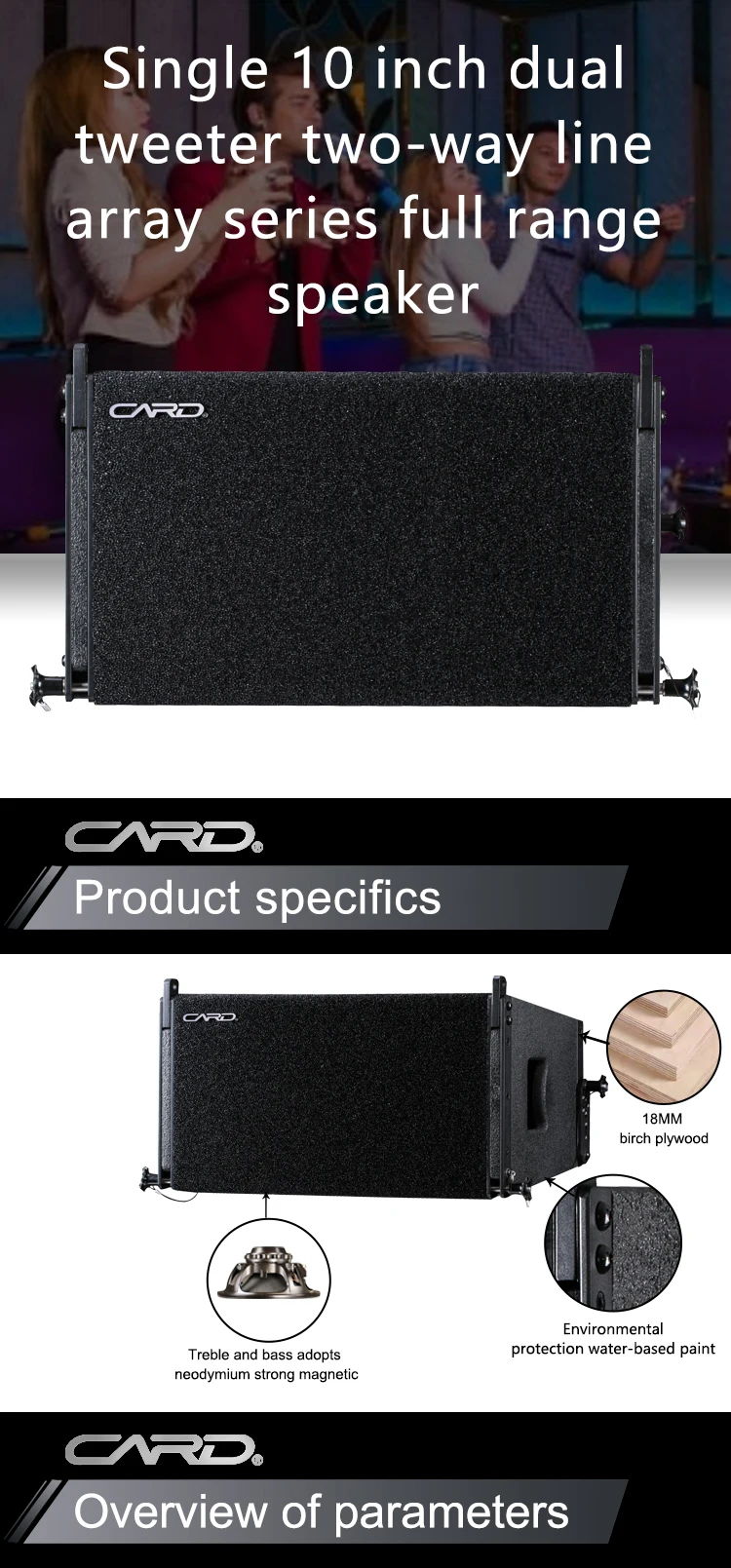 10 Inch Outdoor Concert Church Audio System - Passive Line Array Speaker
