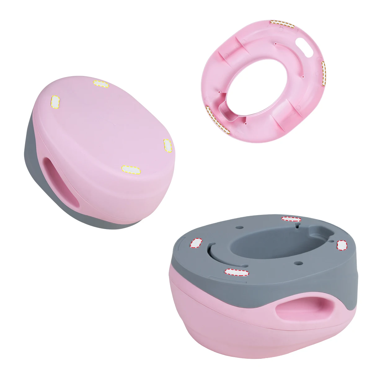 Multifunction 3 in 1 Potty System Potty Chair Toilet Trainer Seat Step ...