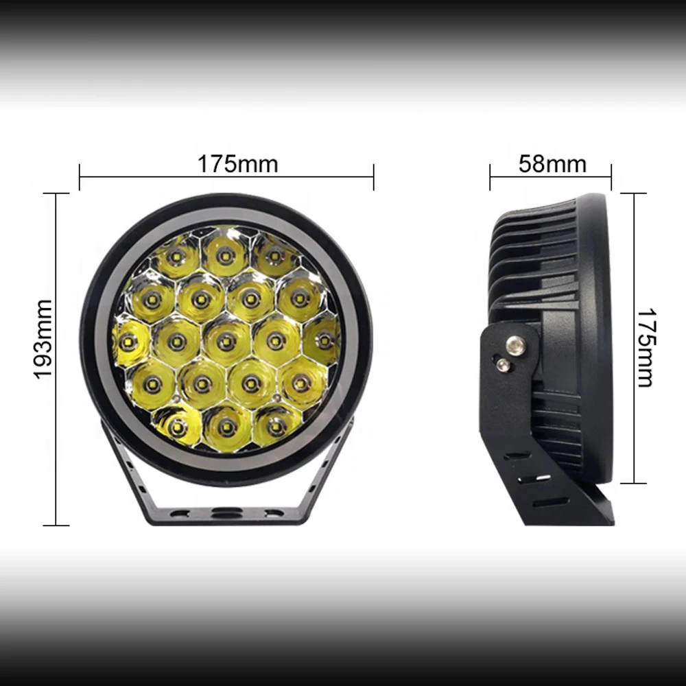 4x4 Off Road 95w Ip68 Led Spot Lights Led Driving Lights Round 7 Inch ...