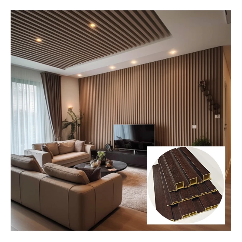 Luxury Wall Cladding Decorative Fluted Grain Wood Plastic Composite Wpc ...