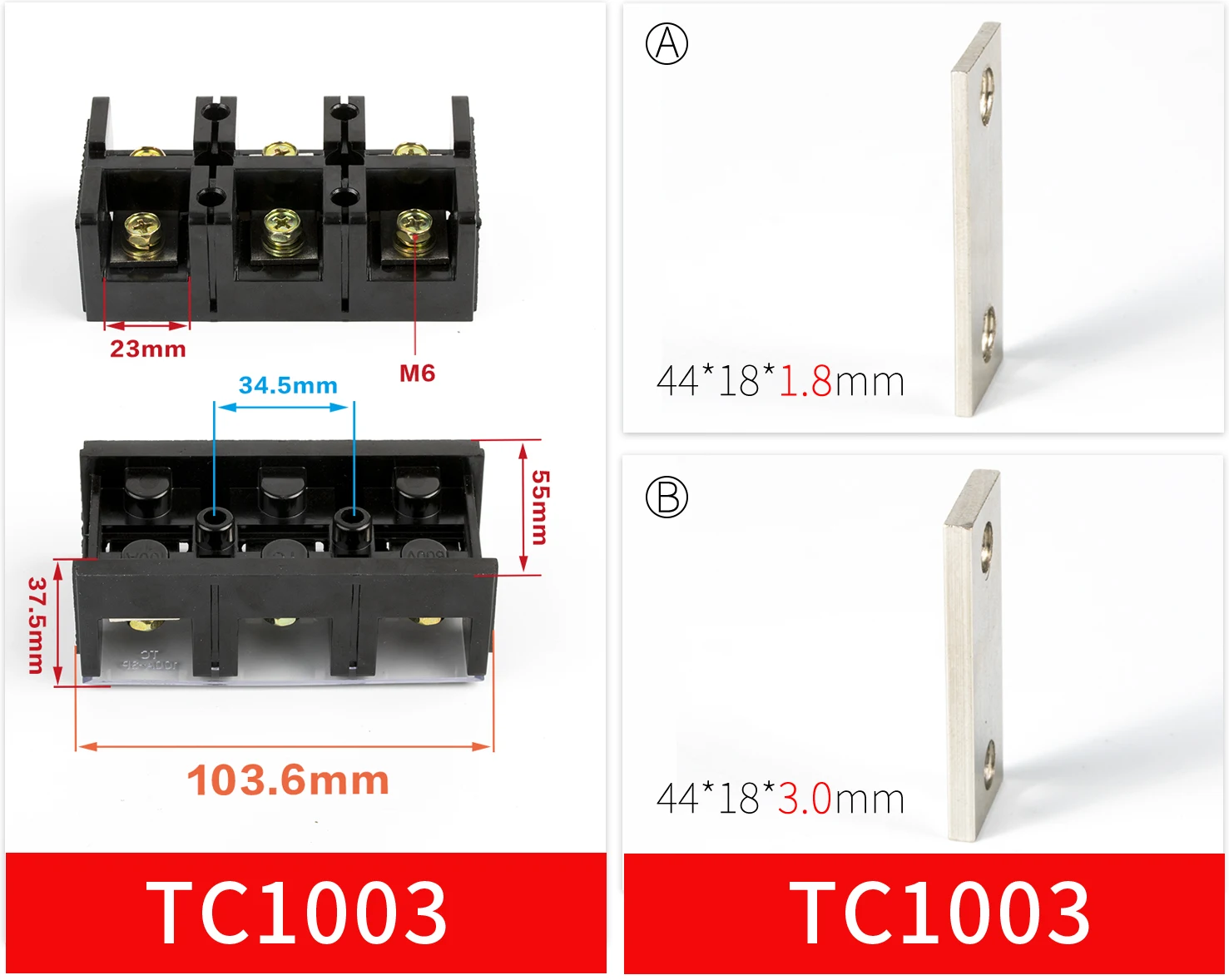CHFRPU 100A大电流固定端子块栅栏端子TC-100A-2pin/3针/4针/5针| Alibaba.com