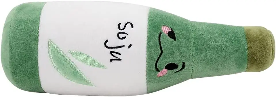 Korean Soju Bottle Plush Toy Cute Stuffed Party Alcohol Beer Wine Lover ...