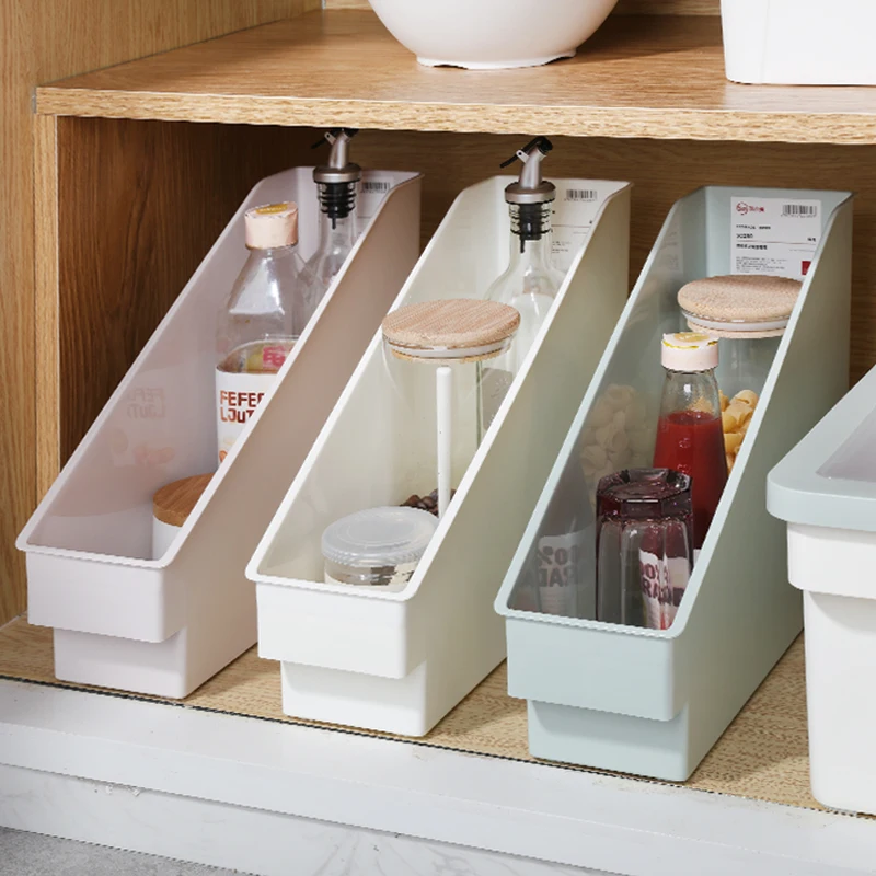 Plastic Home Bevel Angel Storage Box Organizer with Wheel Kitchen Muti ...