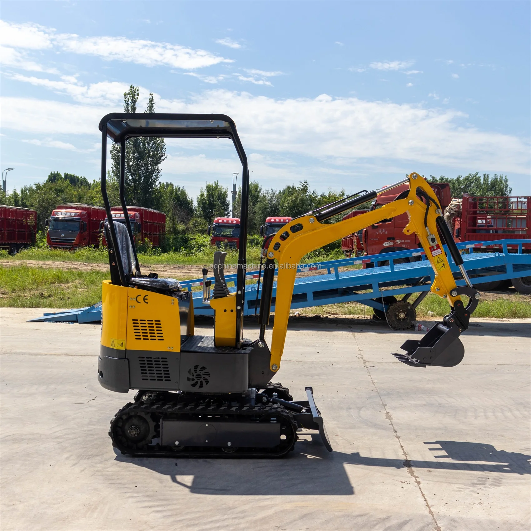 Hightop Mini Excavator Electric/mini Excavator 1 Ton - Buy Mini Crawler ...