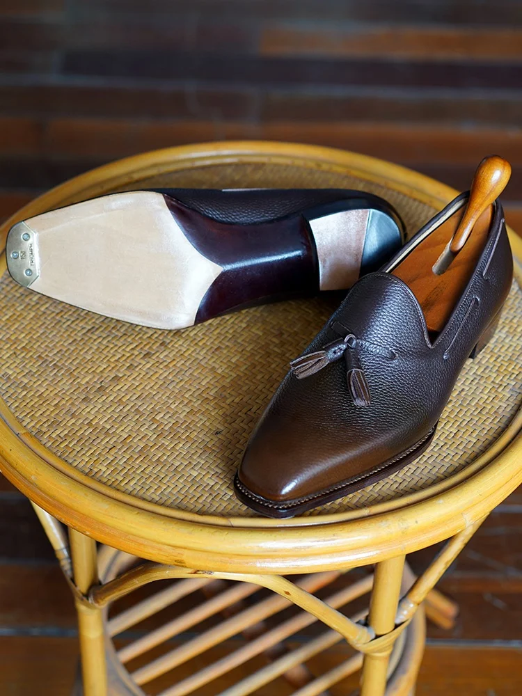 Cie LO54 Custom Fiddle-Back Waist Men's Handmade Loafers