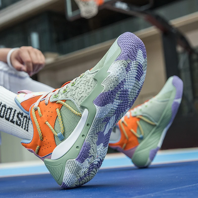 Basketball Shoes - Custom OEM Supported Anti-Slip Lightweight Men's Shoes
