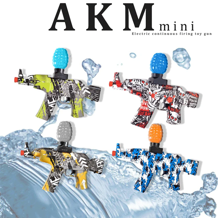 Akm 47 Blaster Gun Pistolet Rechargeable Water Gun With Gel Beads Toy ...