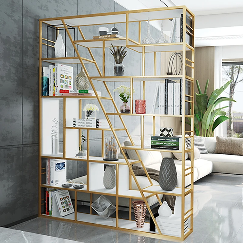 Modern Metal Partition Bookcase for Office & Home Storage