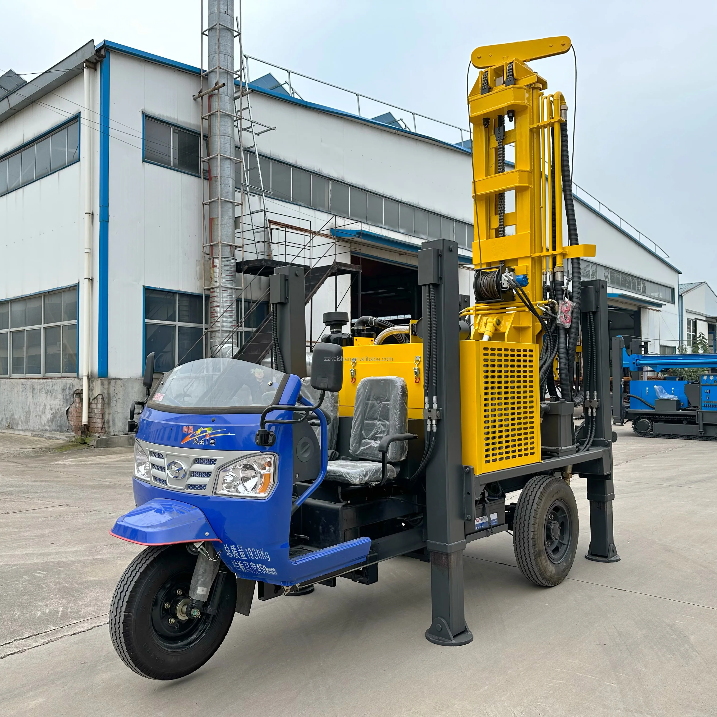 Portable Car Mounted Water Well Drill Rig 200m Trailer