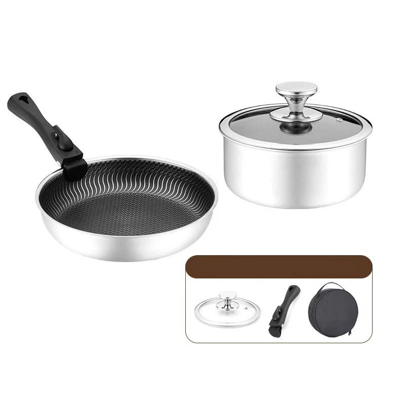 5-piece Stainless Steel Cookware Set With Lids - Non-stick, Eco ...