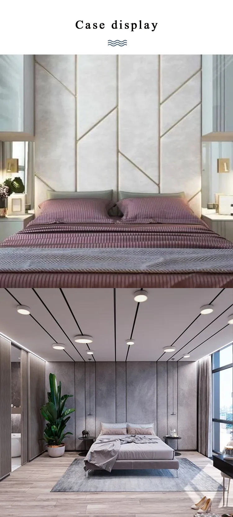 Factory Custom Size Background Wall Design Drawing Upholstered Wall ...