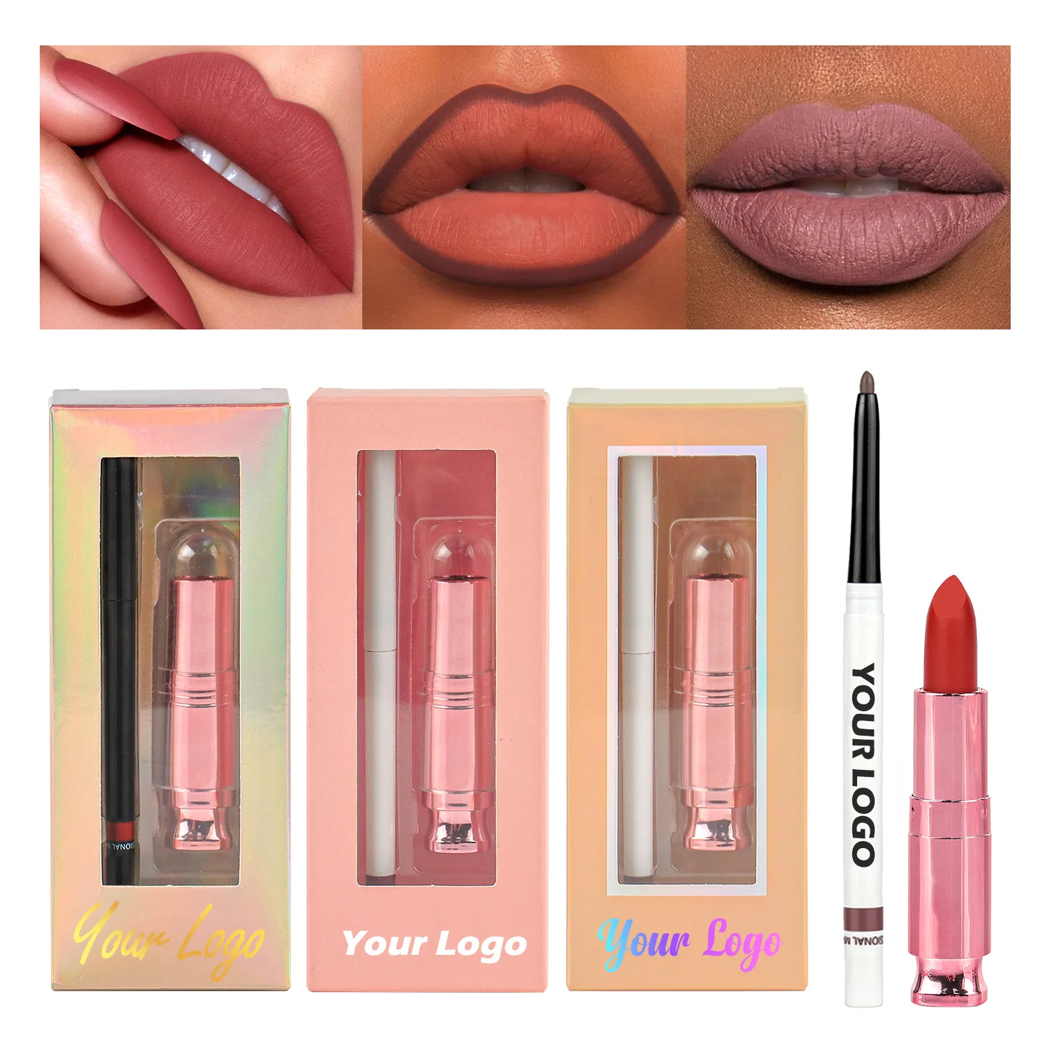 Customized Logo Lip Kit Oem Wholesale 14 Colors Long Lasting Velvet Lip ...