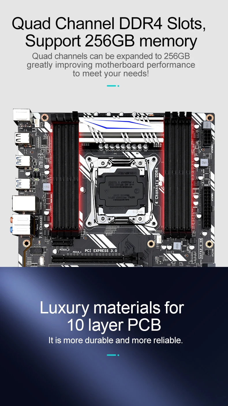 Lntei X99 Chipset Lga2011v3 V4 Ddr4 X99 D8 Motherboard Support Xeon V3 V4 - Buy 2011 V3 ...