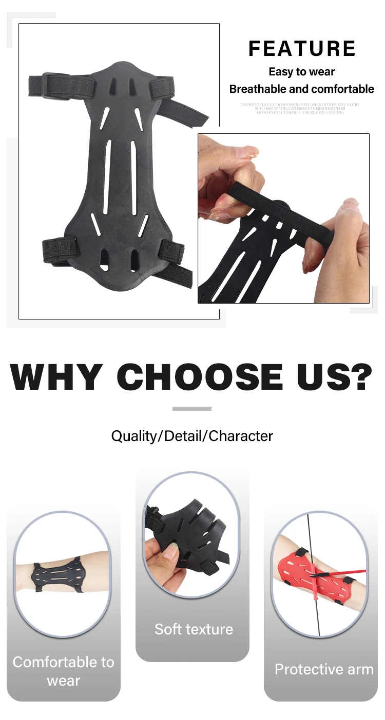 SPG Arm Guard Rubber Children Recurve Bow Takedown Longbow