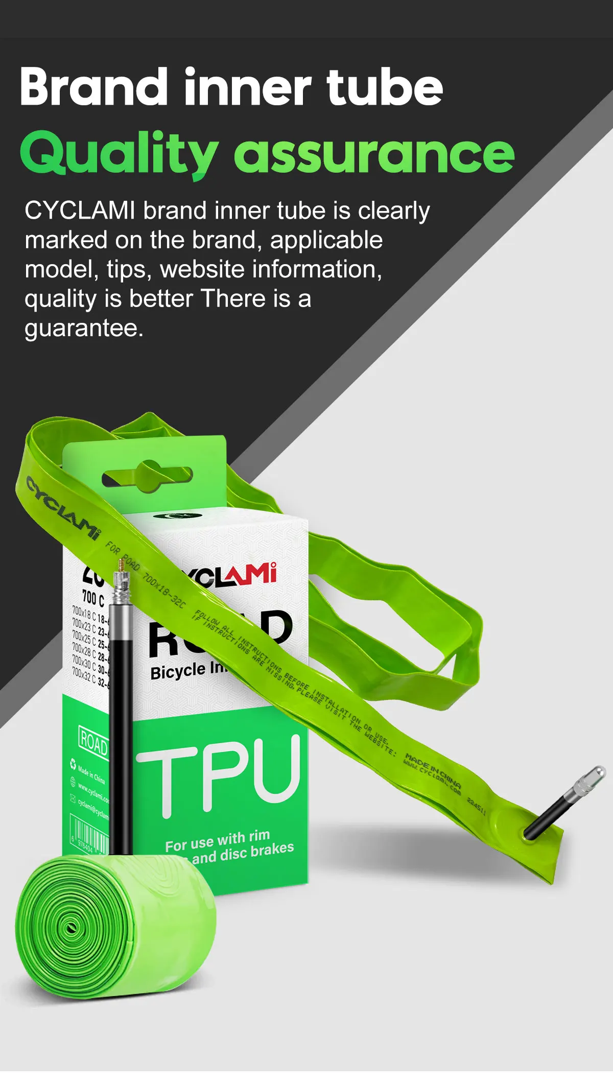 ENGWE CYCLAMI Ultra-Light 700C Road Bike Tire Tube Presta Valves 26/27 ...