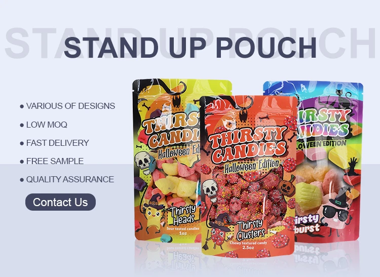 Custom Design Resealable Freeze Dried Candy Pouches
