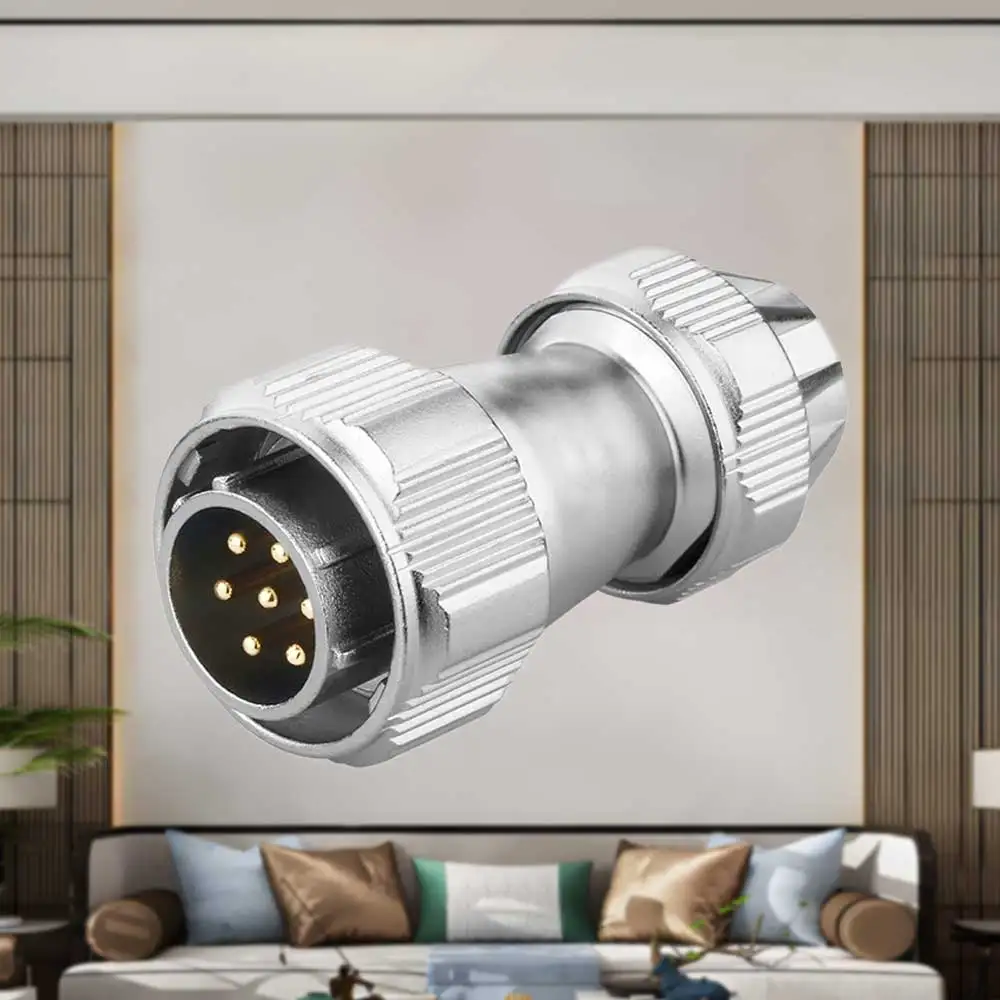 Oswell Waterproof 7 Pin Circular Power Connector 7pin Metal Connector ...