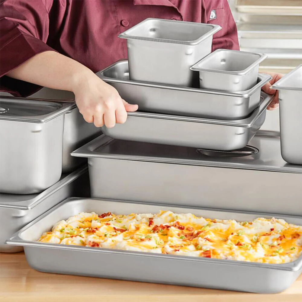 1/1 Stainless Steel Gn Pan Food Container Standard Eu & Us Gastronorm ...