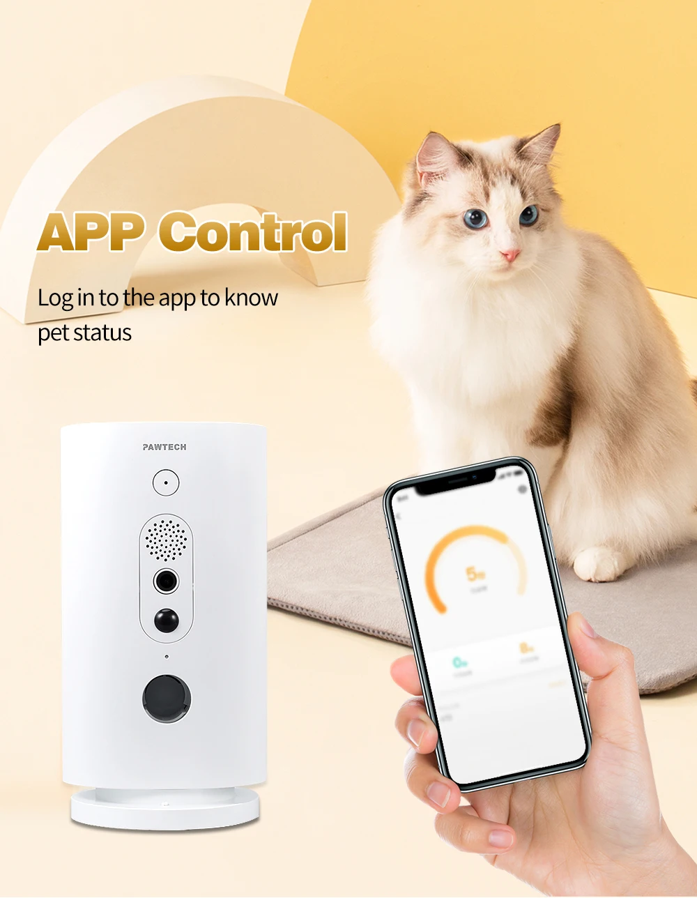 OEM Smart Pet Camera With Treat Tossing 270 Rotation 2.4G Wifi Pet Feeder With HD Camera ...