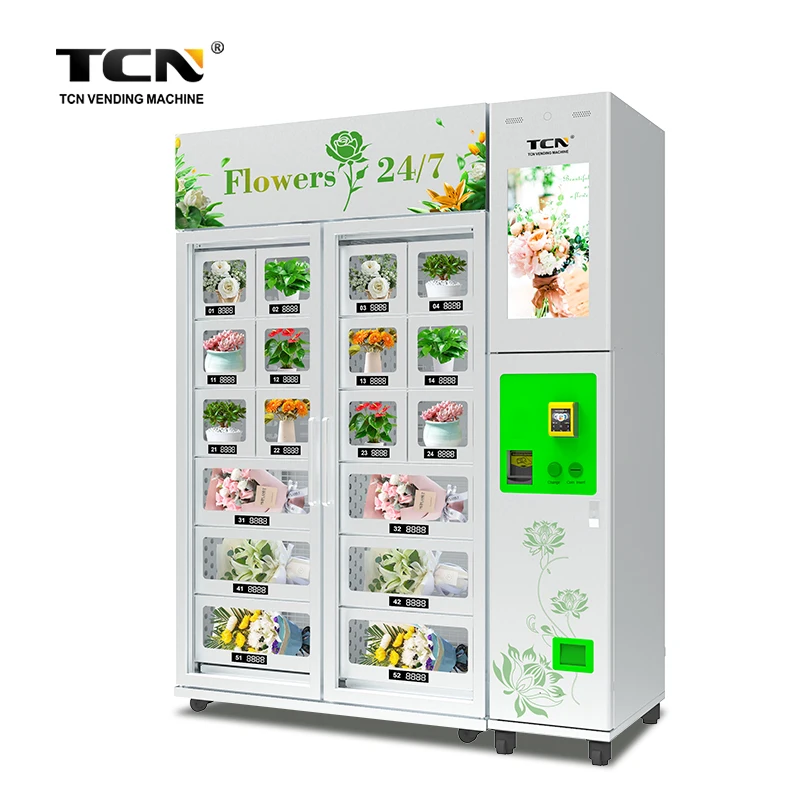 TCN Automatic Locker Vending Machine Refrigerated Fresh Flower Vending ...