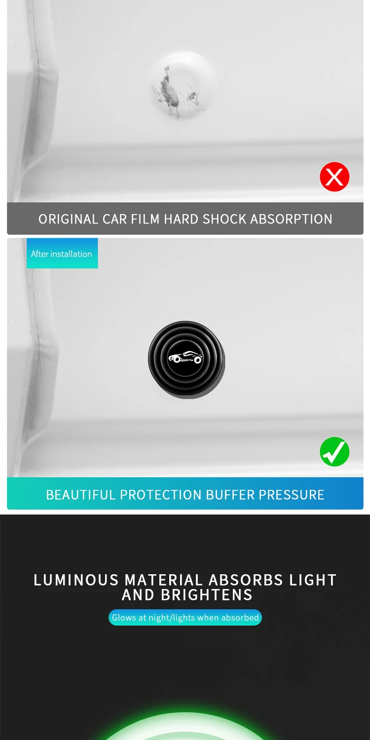 Shock Absorber Silicone Protection Sticker Universal Pad Car Door Shock ...