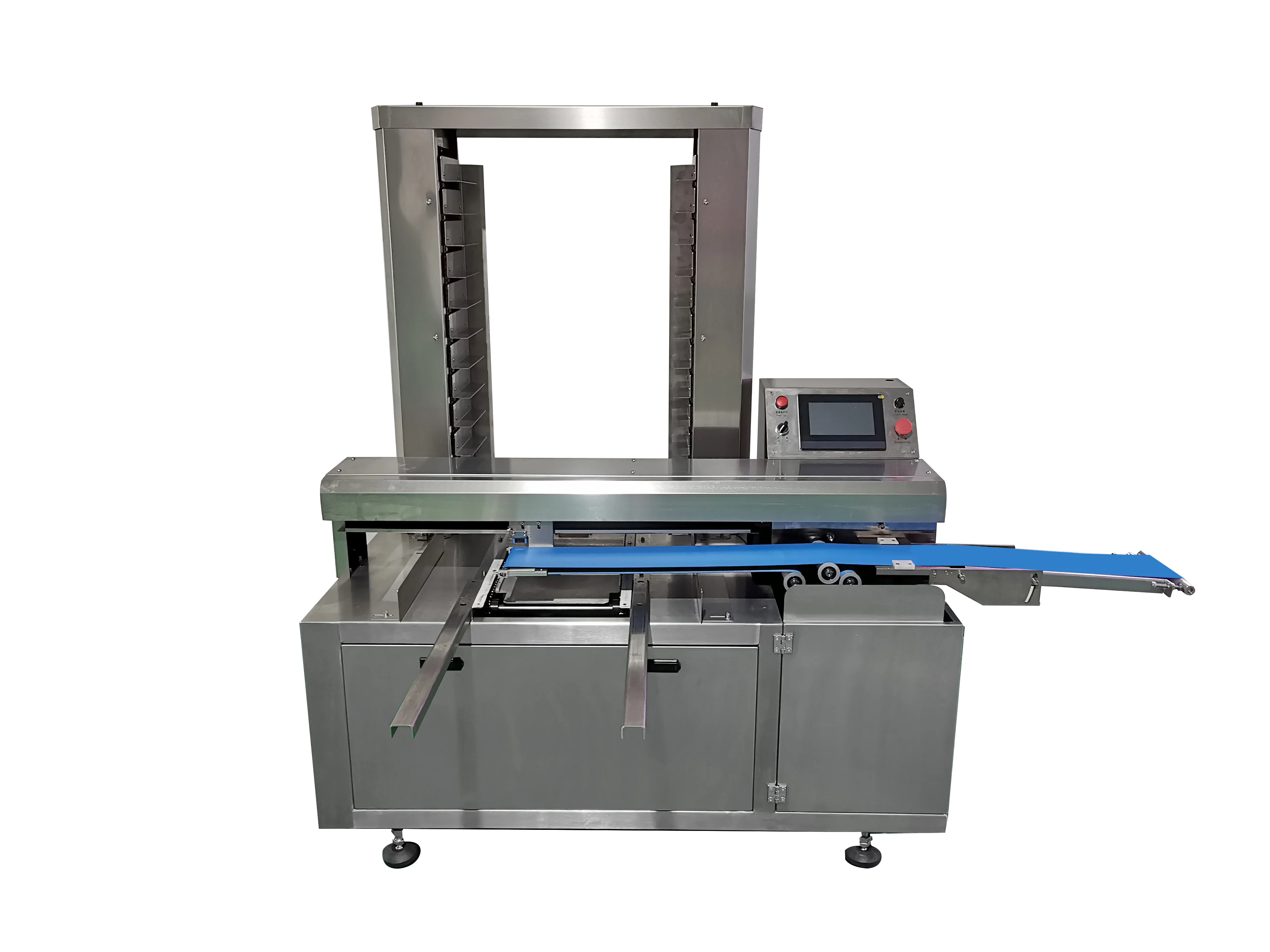 Automatic Mooncake Cakes Biscuits Stamping Tray Arrangement Machine