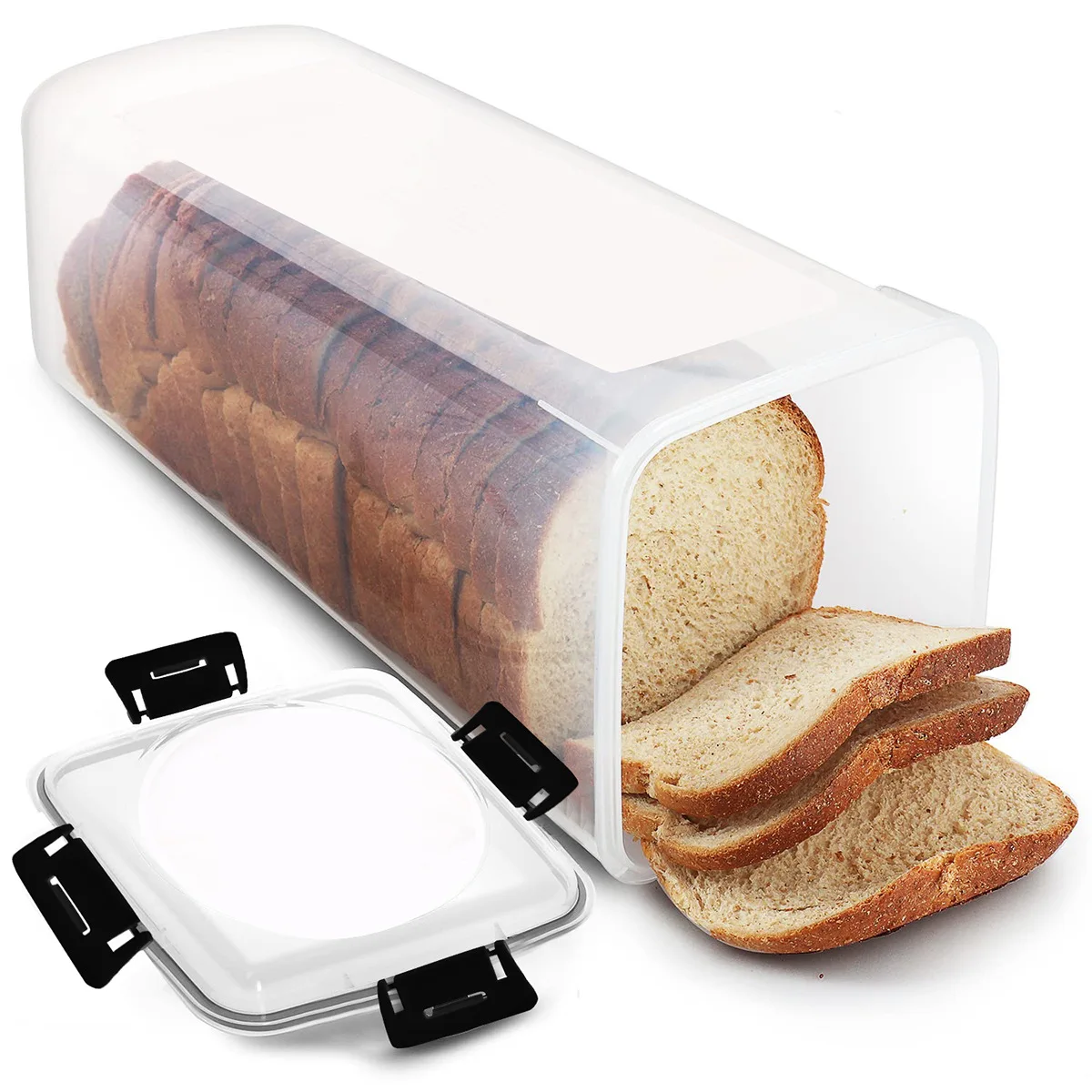 OWNSWING Plastic Bread Box With Drawer Bread Keeper With Airtight Lid ...