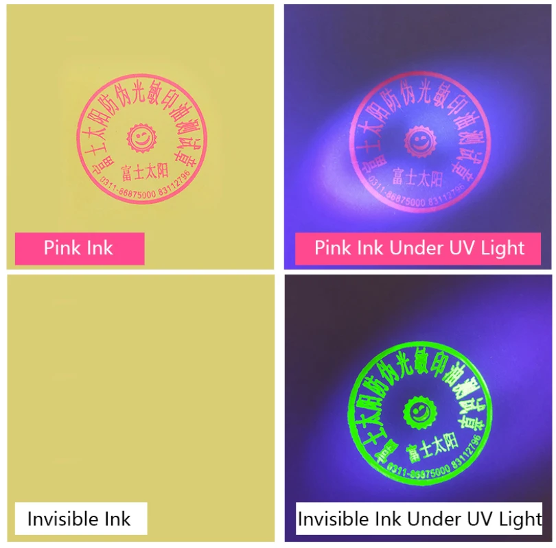 Security Oil UV Invisible Ink for Flash Stamp Ink Pad