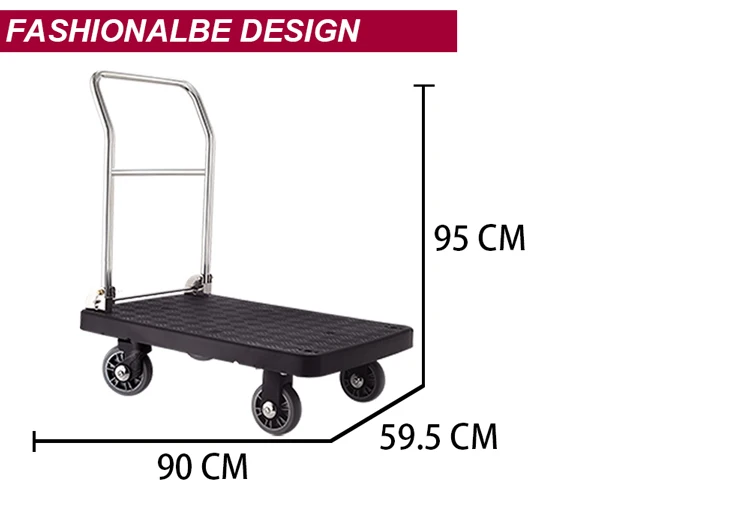 Hand Cart 300kg Heavy Duty Platform Foldable Pushcart/multifunctional ...