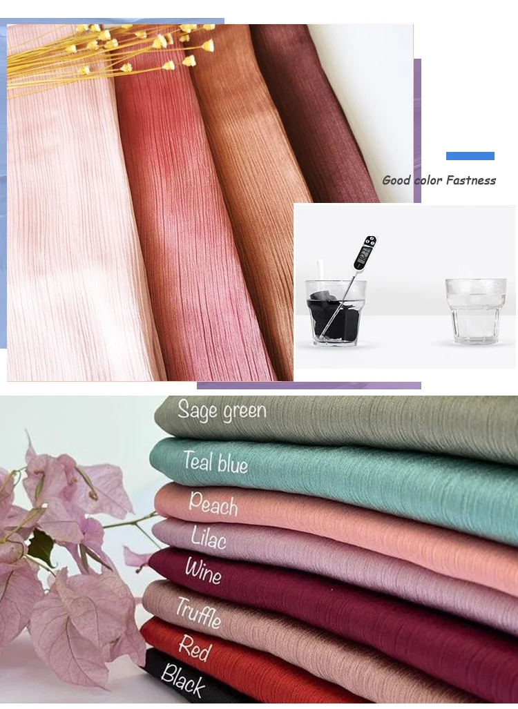 Polyester Charmeuse Wrinkle Crinkle Crepe Fabric