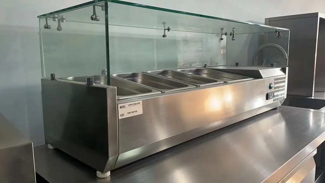 High Quality Salad bar Display Counter Table Top Salad Cooler ...