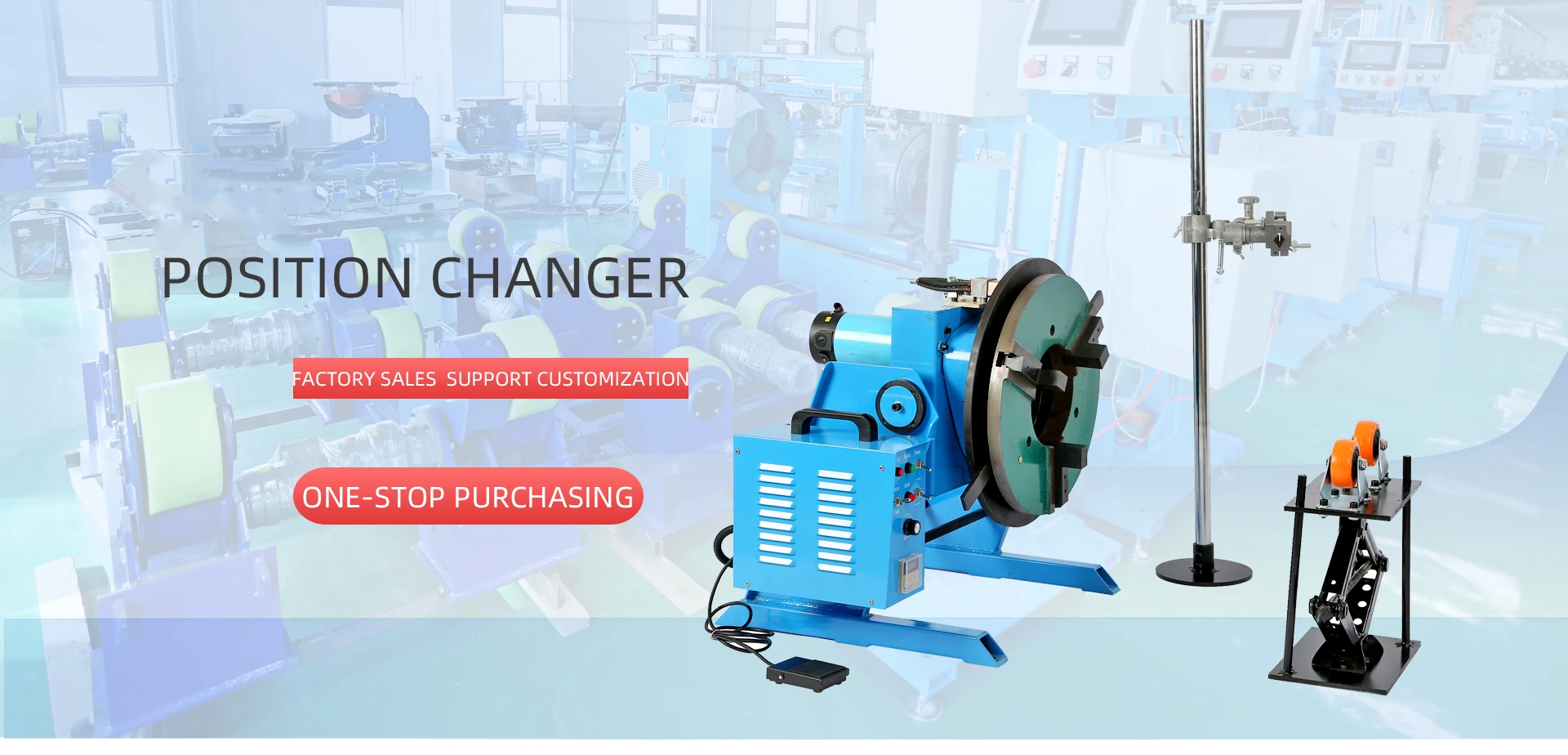 30kg Vertical Welding Positioner With Pneumatic Tailstock Torch Holder ...