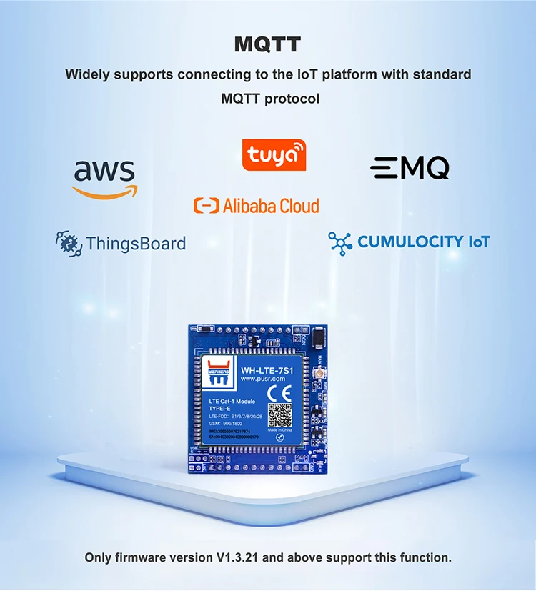 WH-LTE-7S1-E CAT1通信模块-UART TTL 4G LTE cat-1调制解调器支持MQTT物联网平台| Alibaba.com