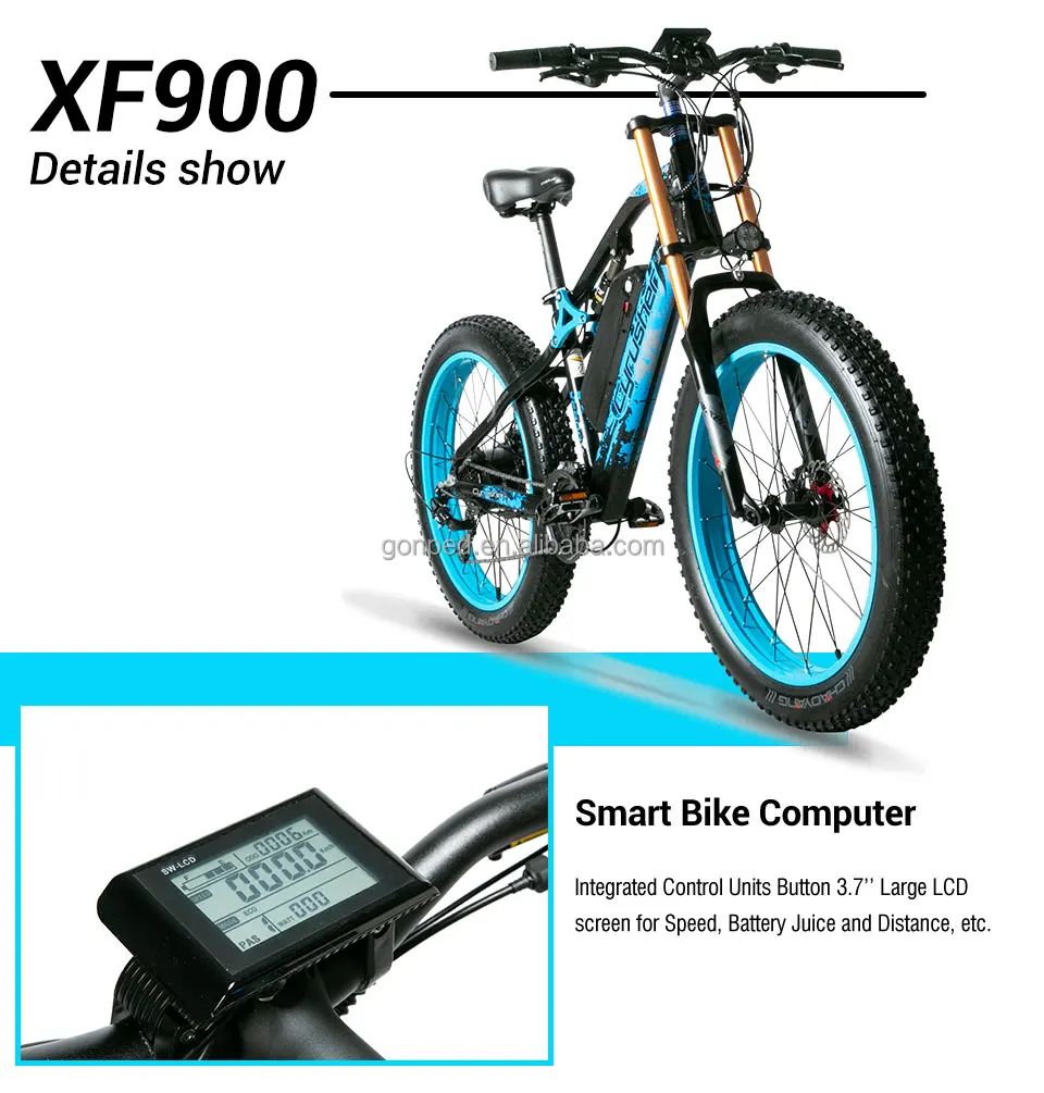 Full Suspension Ebike Alloy Aluminum Frame 750w Electric Mountain Bike Fat Tire E Bike Eu Stock ...