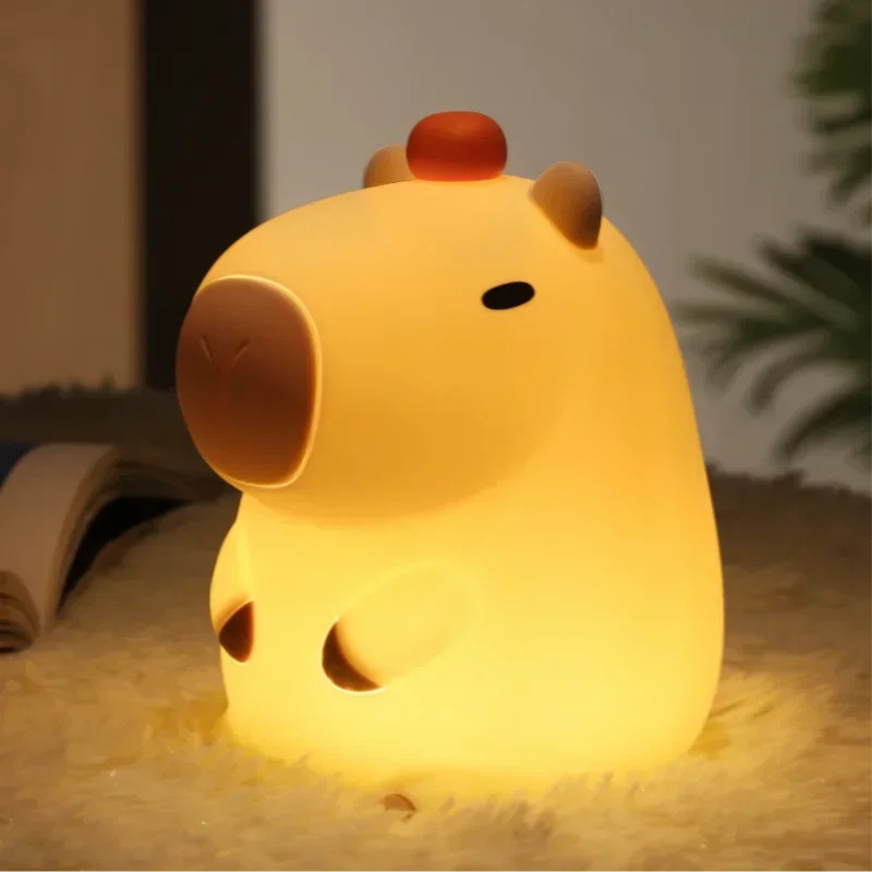 Cute Capybara Table Lamp - Rechargeable Night Light