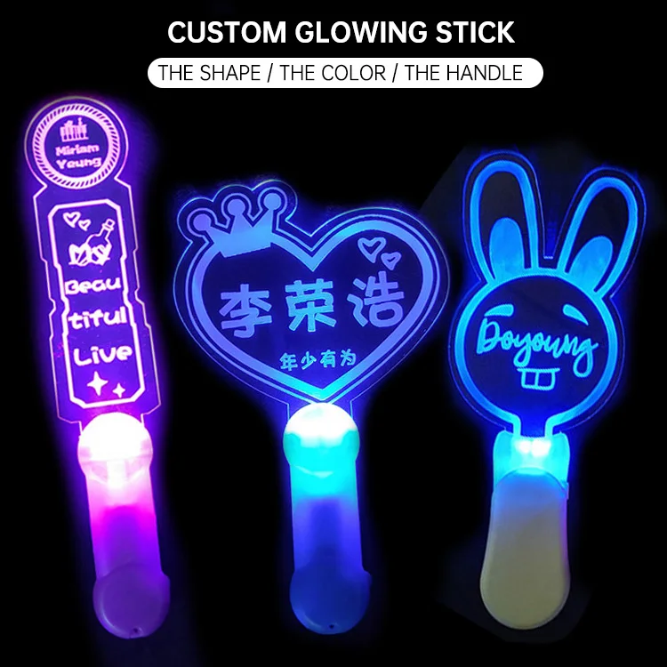 Custom Acrylic Kpop LED Light Stick - Sustainable Party Favor