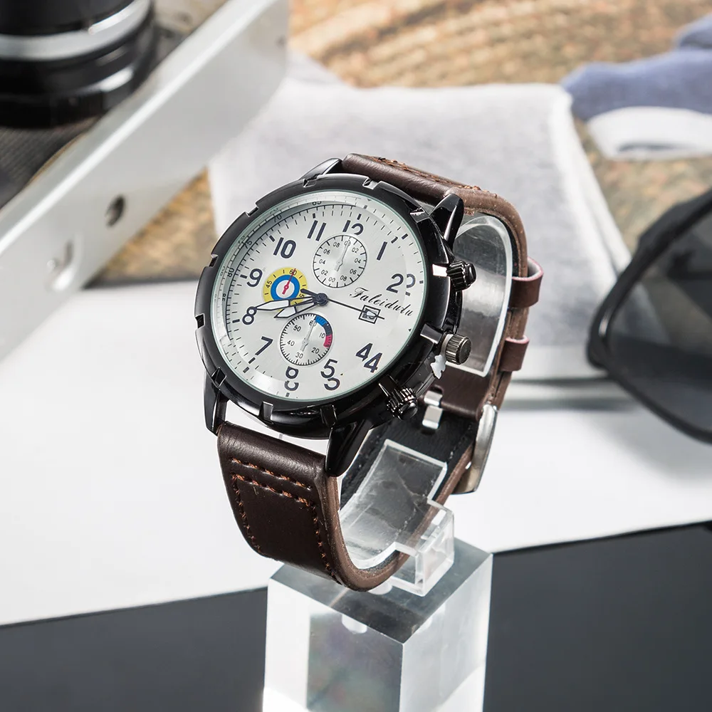 Hot Sale Men Watch Set For Men 2pcs Bracelet & Quartz Watch With ...