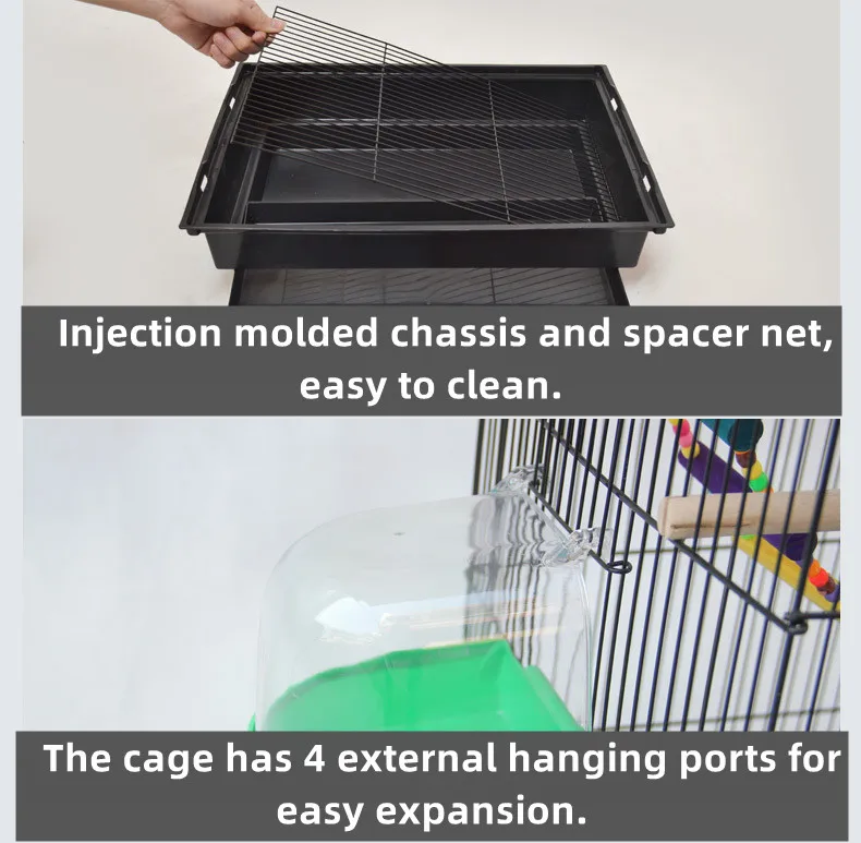 Horizontal Sliding Iron Large Bird Cages Collapsible Easy Shipping ...