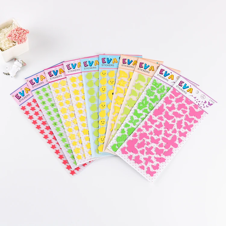 Custom 3d Foam Cartoon Bunny Glitter Alphabet Kids Cute Eva Puffy ...