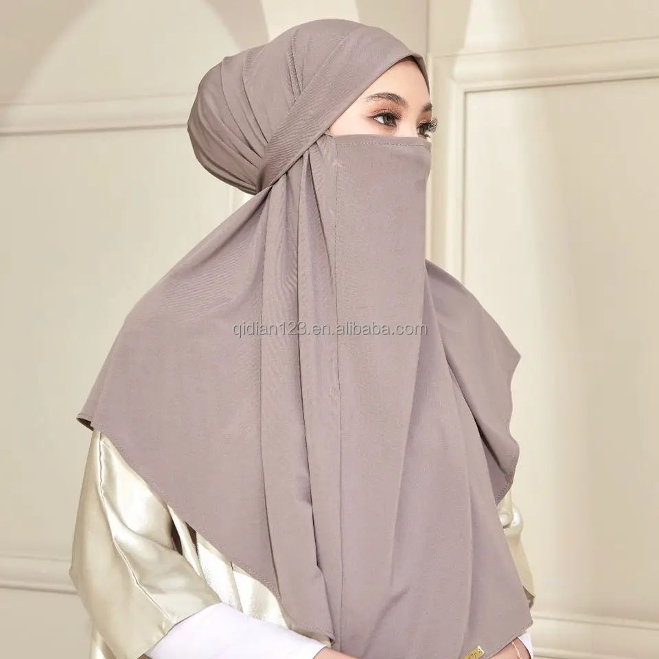 Malaysian Ready Wear Muslim Instant Hijab 3 in 1 Versatile Niqab Headscarf