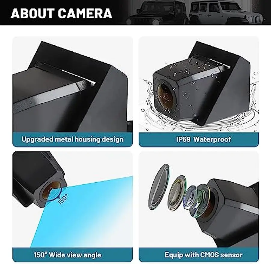 Jeep Wrangler JK Backup Camera Mount - Durable & Adjustable