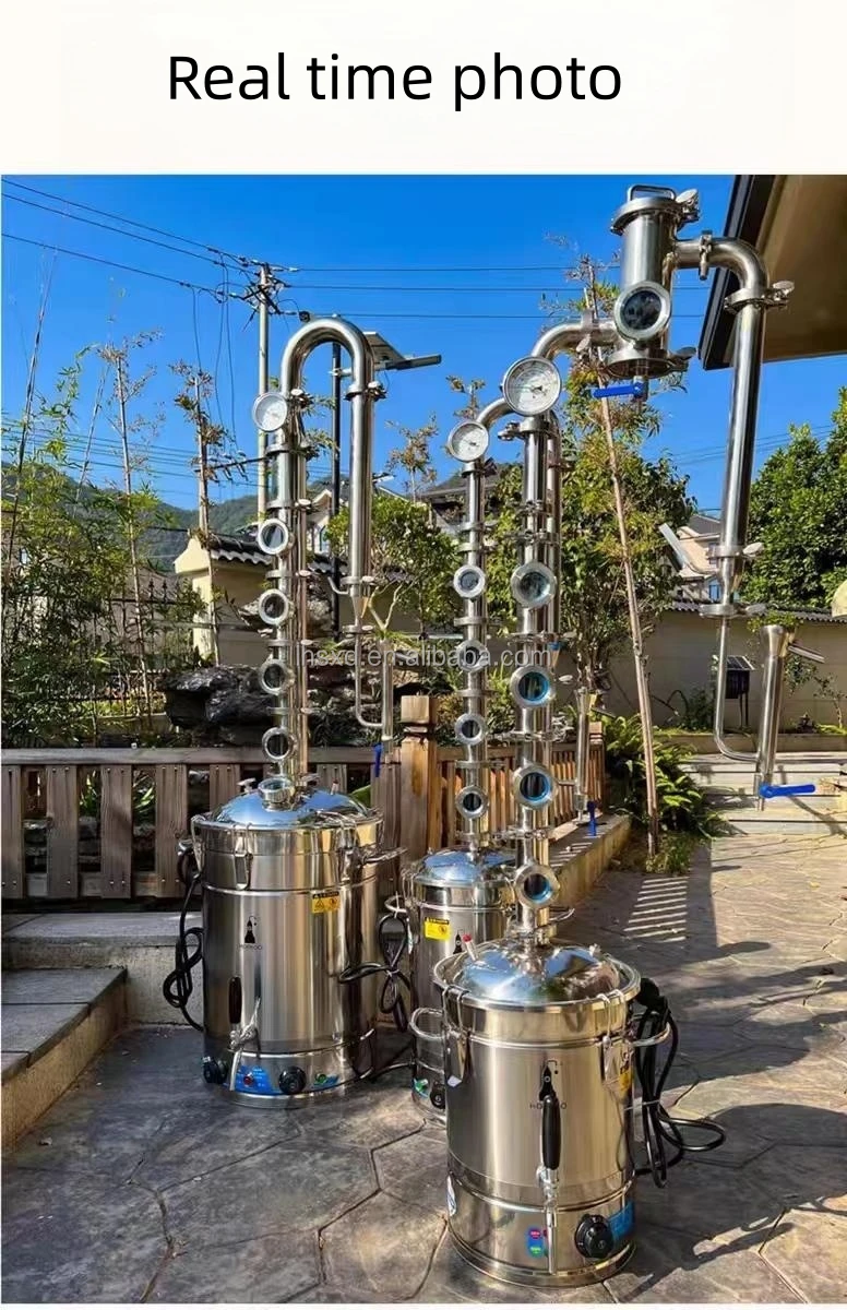 20L.30.65L Electric Distiller Copper Core Distillation Tower Brandy ...