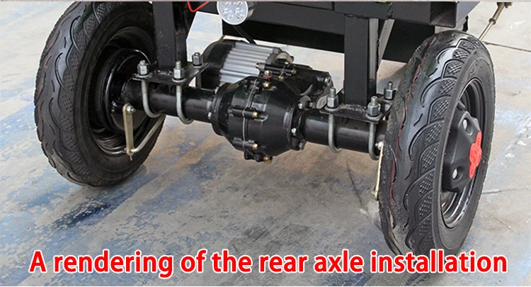 48v800w1000w Engineering Electric Tricycle Brushless Motor Rear Axle