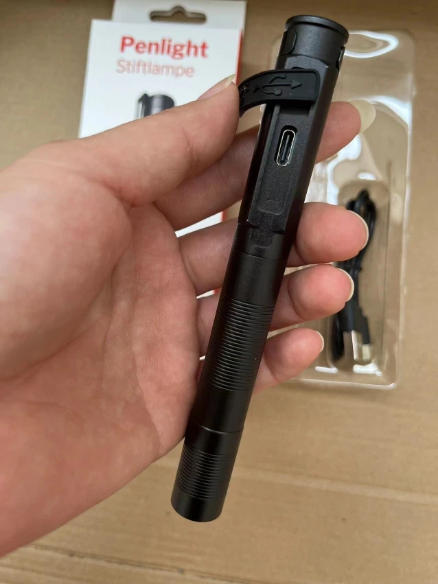 Mini Medical Flashlight for Doctor Nurse USB XPE LED White Light Pocket ...