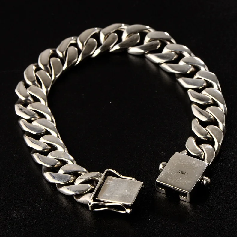 Men Hand Chain Bracelet - Trendy SKA S925 Sterling Silver
