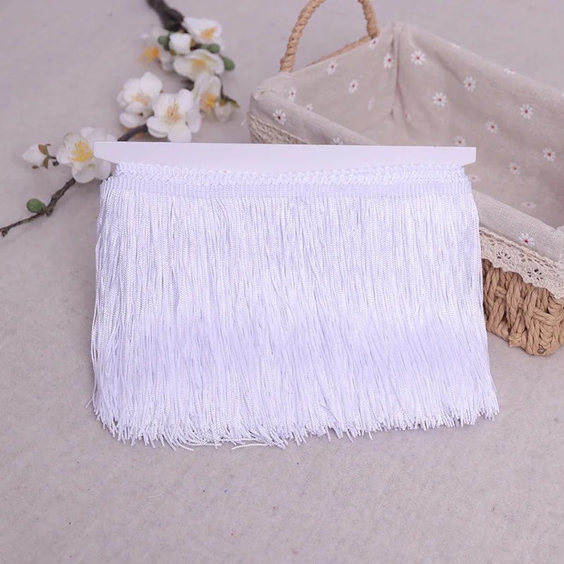 Colorful 4inch Wide Fringe Trim Lace Polyester Fibre Tassel For Clothes ...